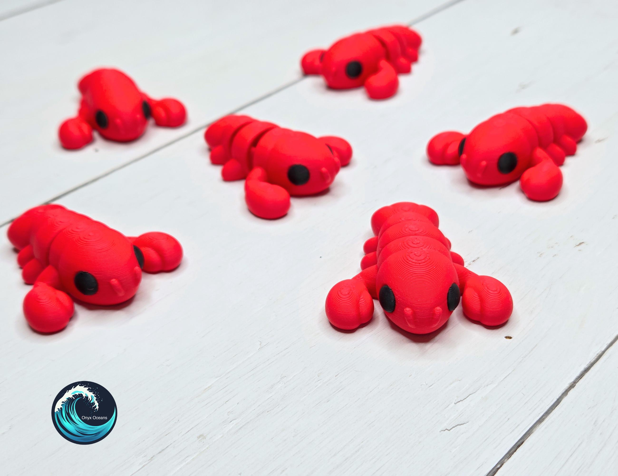 Flexi Lobster Fidget Toy: 3D Printed Articulated Crustacean - Etsy