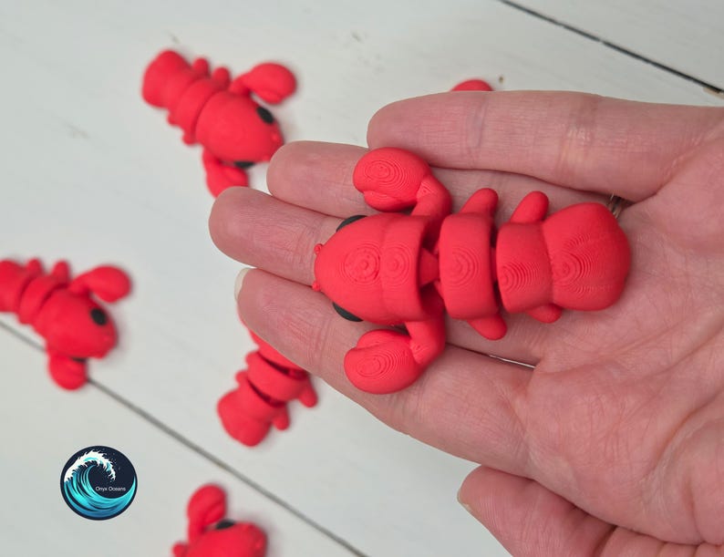 Flexi Lobster Fidget Toy: 3D Printed Articulated Crustacean - Etsy