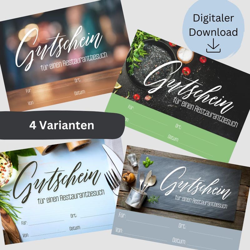 Stilvolle Gutschein Fur Restaurant Vorlage Ebenbild