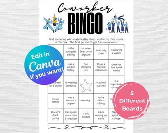 Mingle Bingo, Mix and Mingle Bingo, Find the Guest Bingo, Find Someone ...