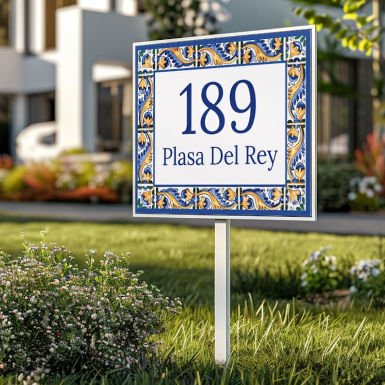 Spanish Street Sign, Azulejo Tile Address Plaque, 20cm X 15cm Ceramic ...