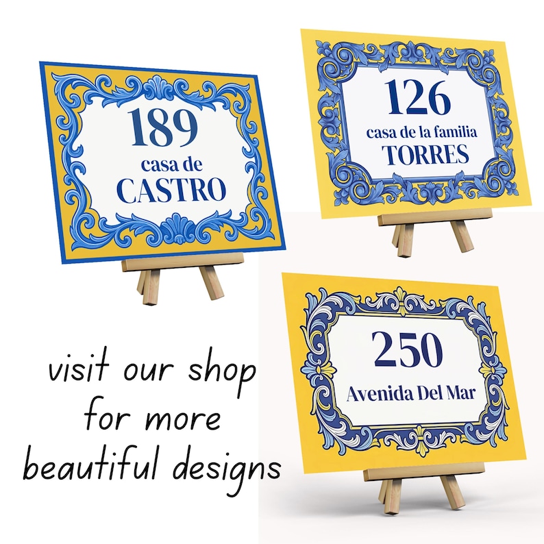Spanish Street Sign, Azulejo Tile Address Plaque, 20cm X 15cm Ceramic ...