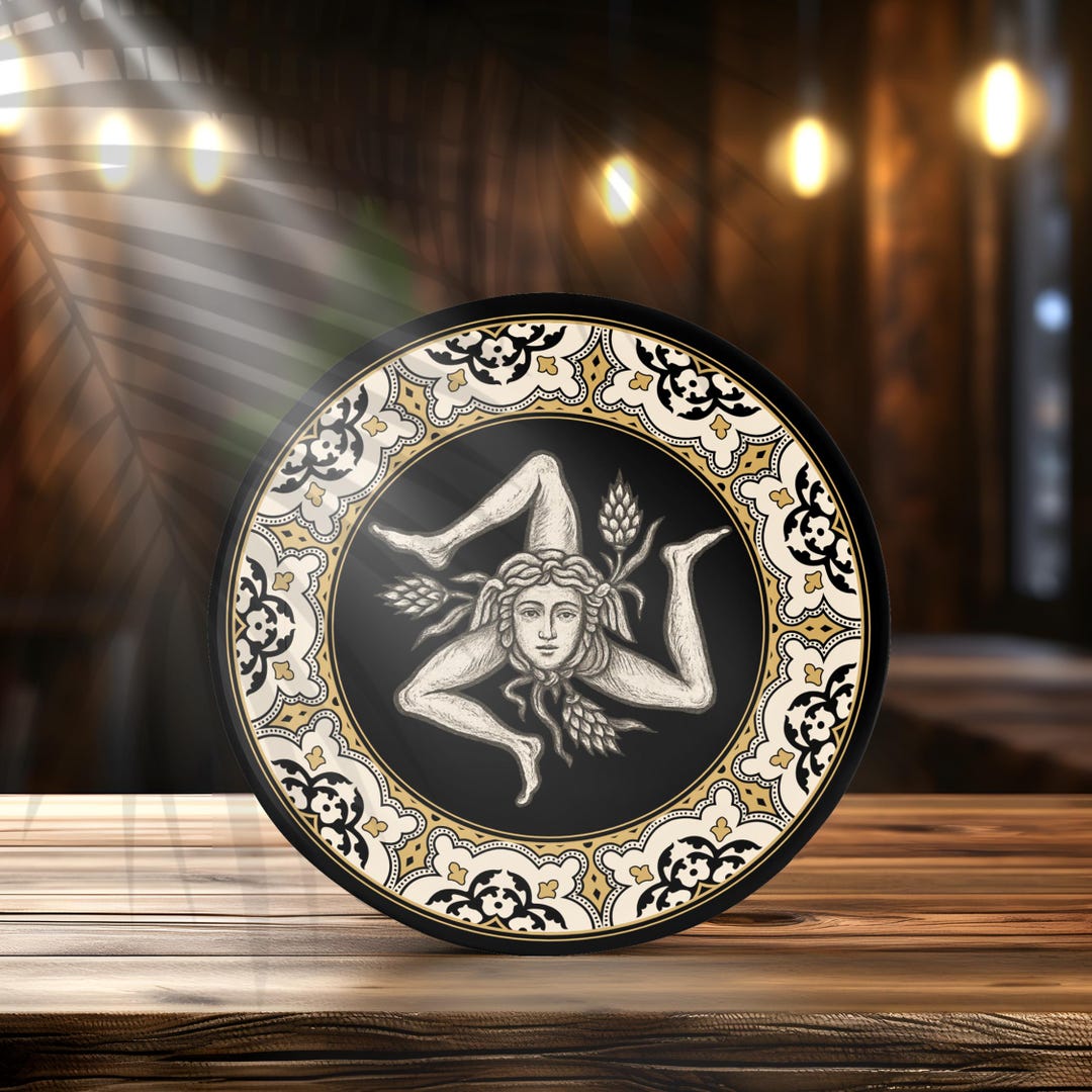Trinacria Decorative Plate, Sicilian Ceramic Italian Home Decor, 20cm ...