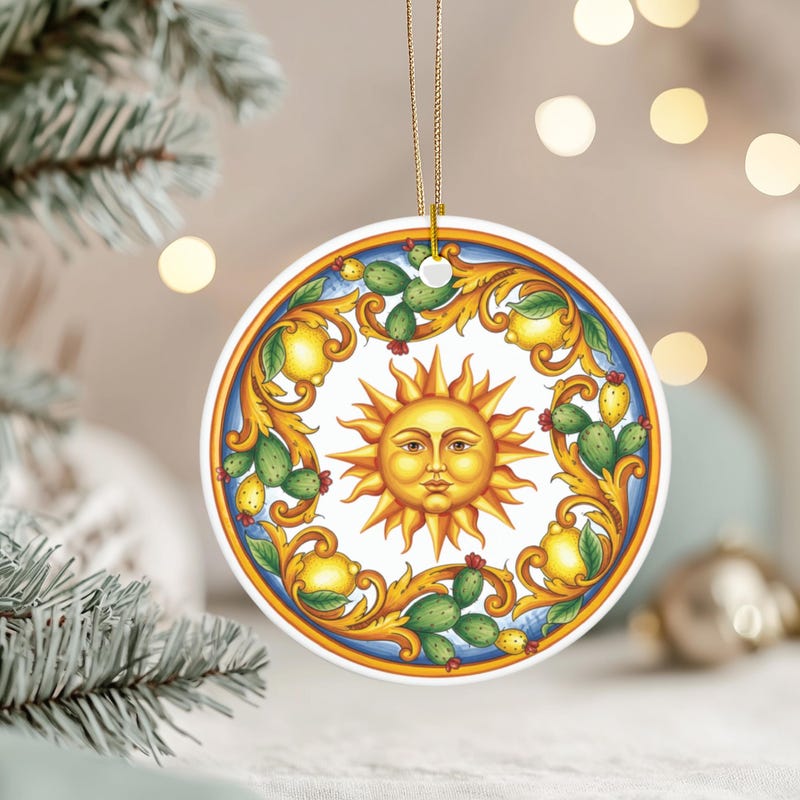 Sicilian White Ornament - Etsy UK