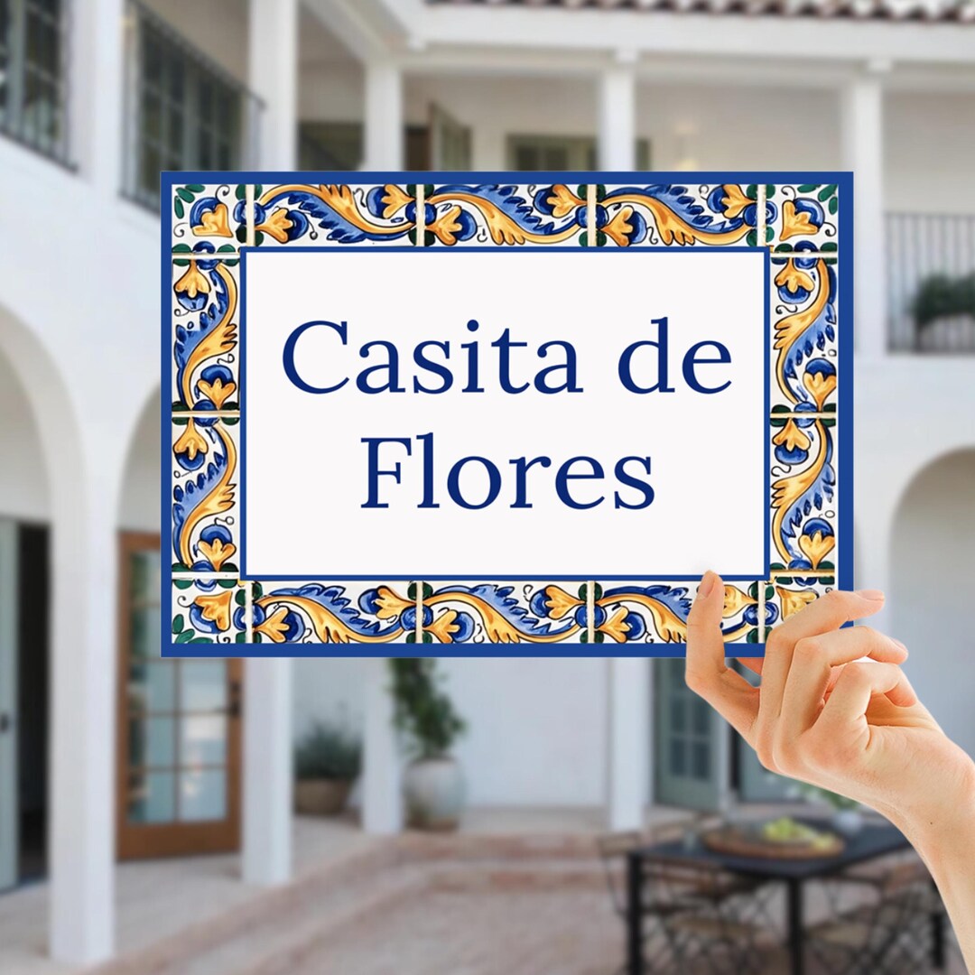Spanish Street Sign, Azulejo Tile Address Plaque, 20cm X 15cm Ceramic ...