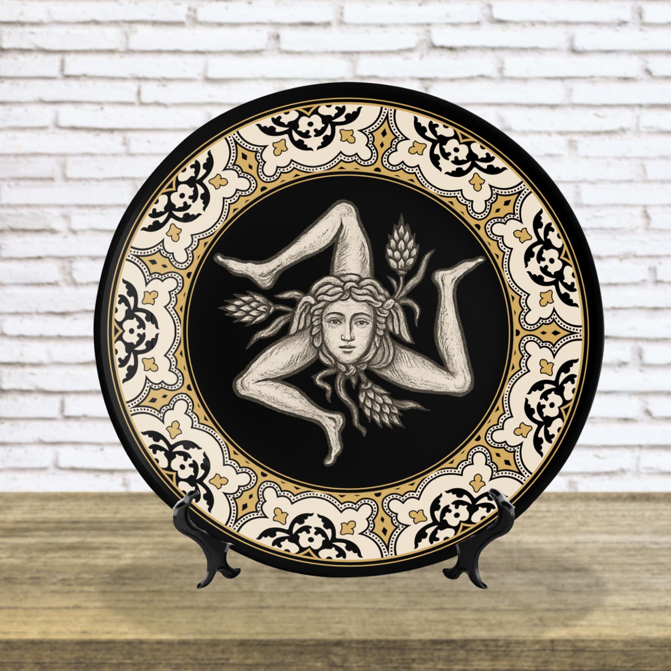 Trinacria Decorative Plate, Sicilian Ceramic Italian Home Decor, 20cm ...