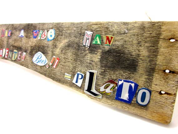 Plato Beer Quote Vintage Beer Can Text Collage | Etsy
