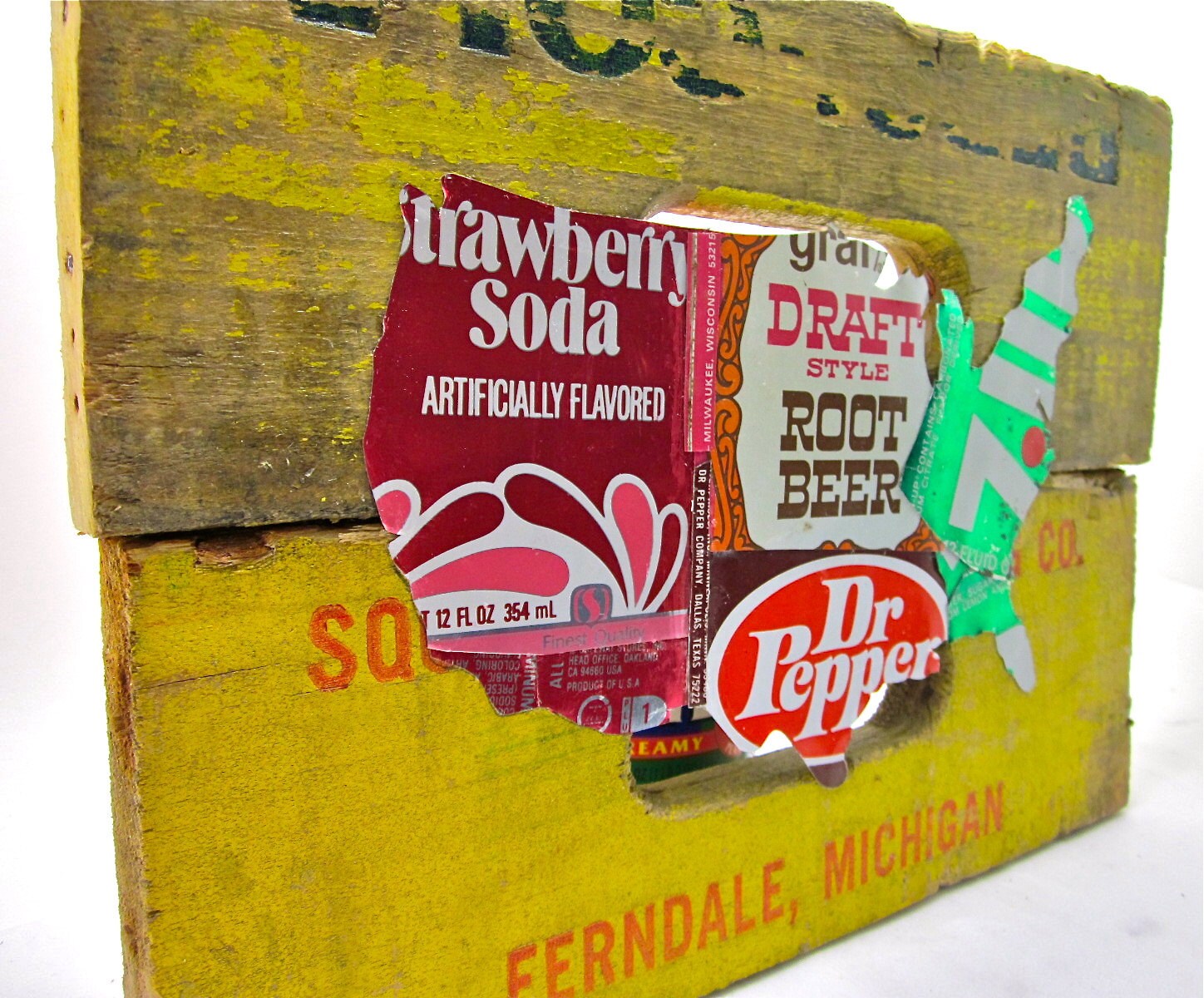 United States Map Upcycled Vintage Soda Can Collage - Etsy