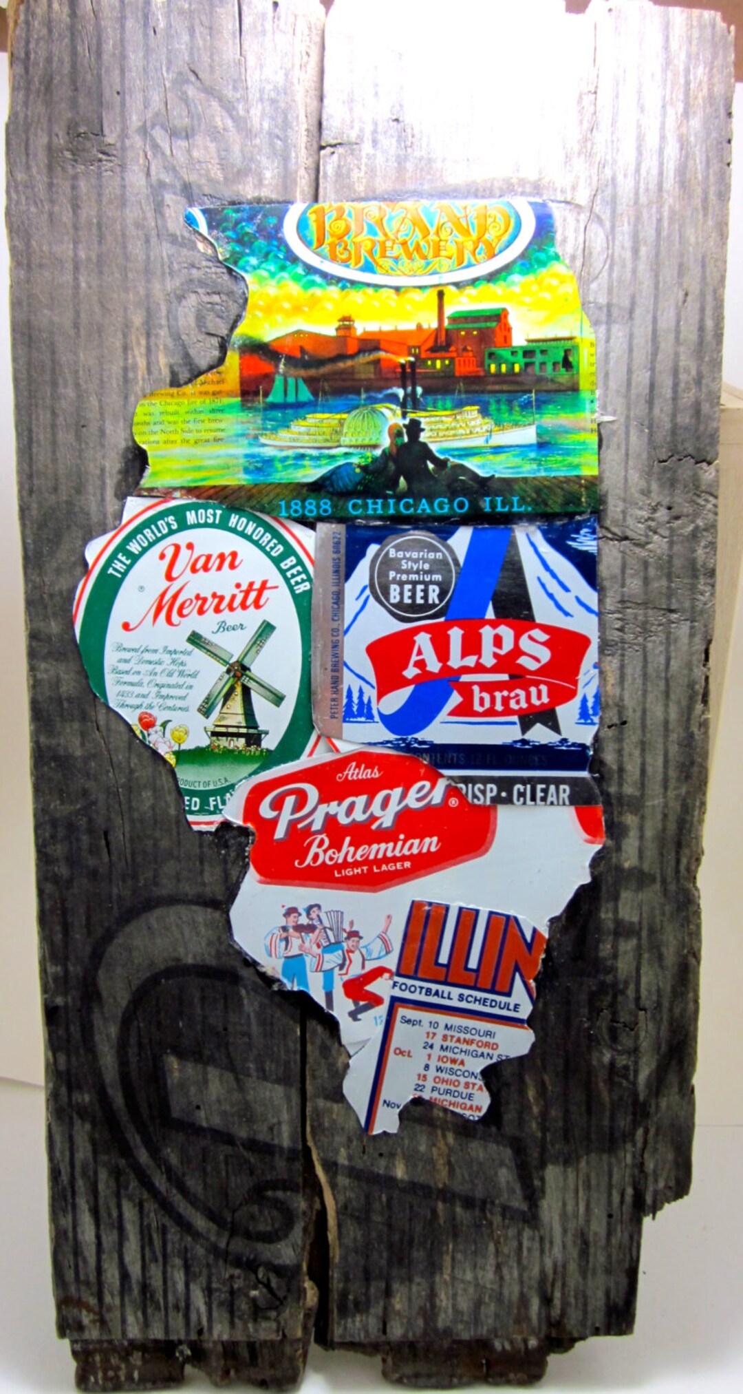 State of Illinois Beer Can Collage - Etsy