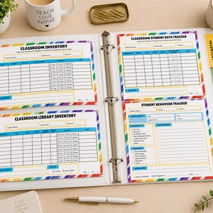 Teacher Organization Bundle Printable | Classroom Inventory, Library ...