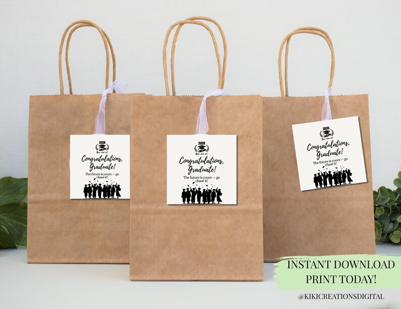 Class of 2025 Graduation Favor Tags: Printable Congrats Grad Gift (PDF ...