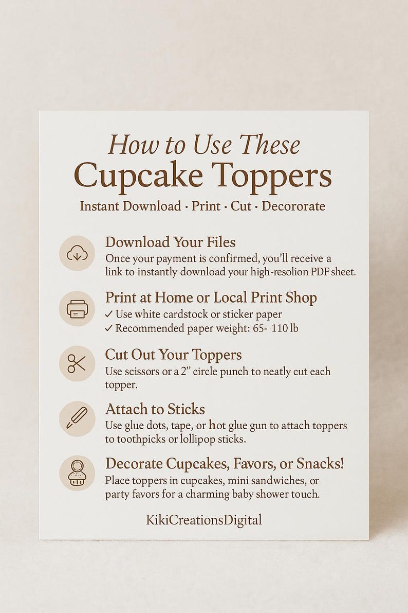 Printable Gnome Baby Shower Cupcake Toppers | 2" Circle Decorations ...