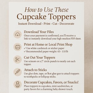 Camo Baby Shower Cupcake Toppers, Military Theme (digital Download) - Etsy
