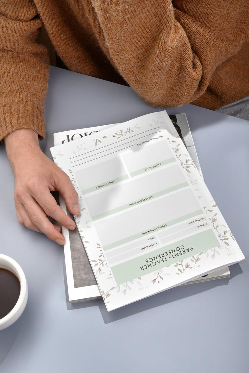 Printable Parent Teacher Conference Forms | Green Leaf Template (PDF ...