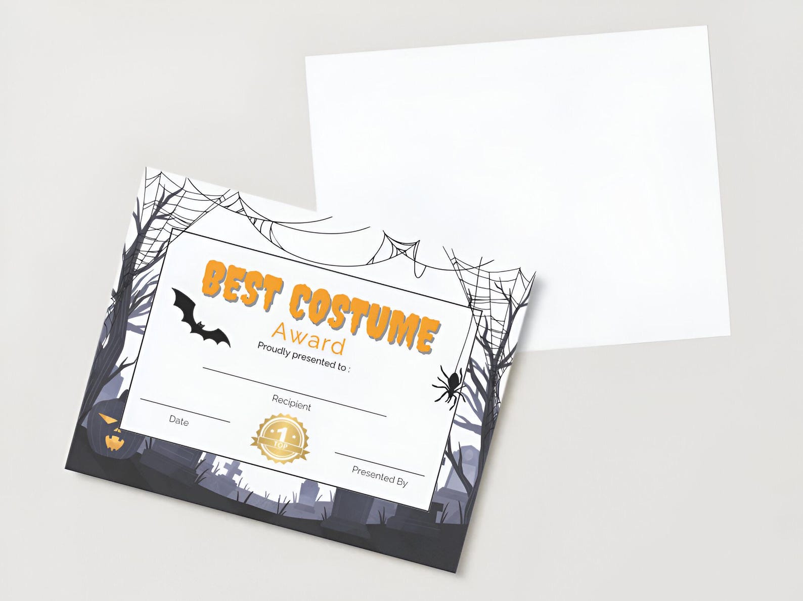 Best Costume Award Certificate Printable Halloween Classroom Costume ...