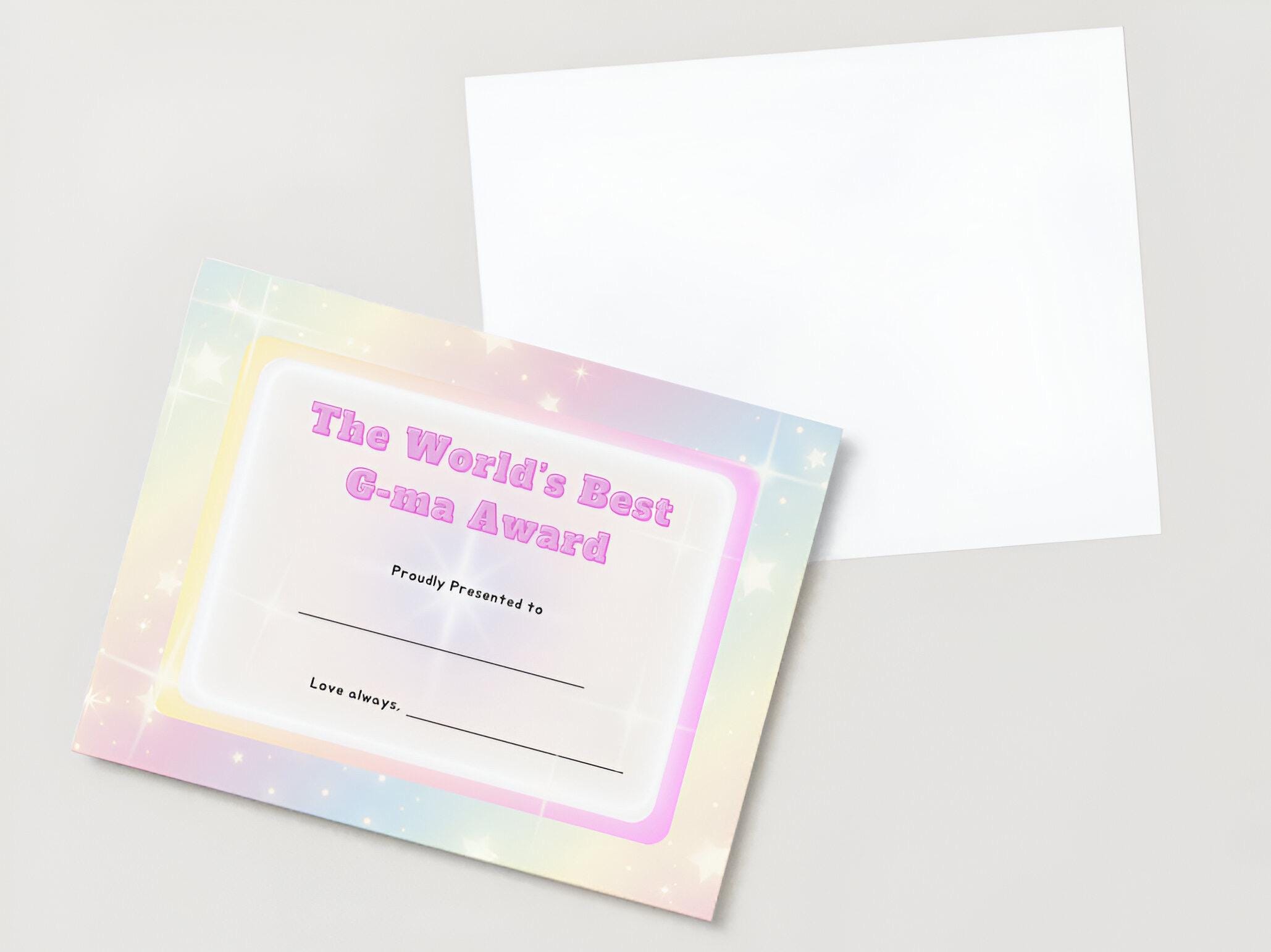 Printable Grandma Award Certificate | World’s Best Grandma Gift ...