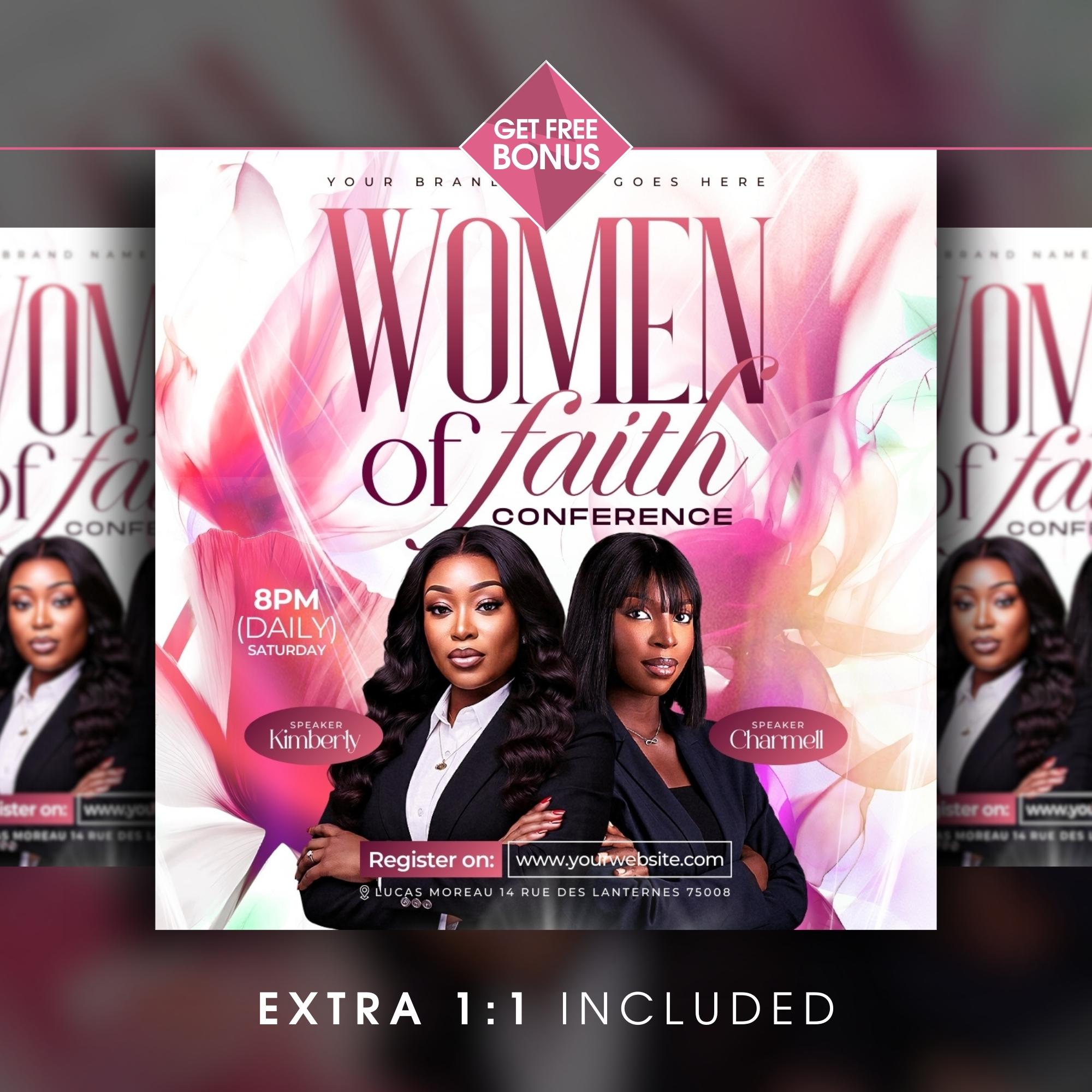 Women's Conference Flyer Church Template-womens Ministry Fellowship ...
