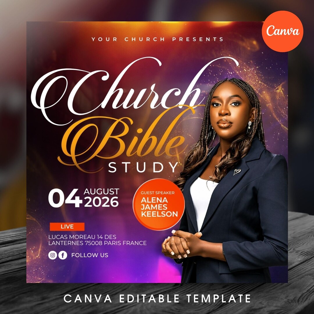 Church Flyer for Bible Study Template, Prayer Night Flyer, Midweek ...
