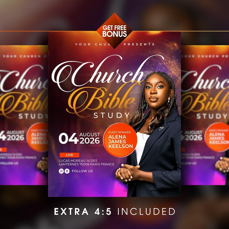 Church Flyer for Bible Study Template, Prayer Night Flyer, Midweek ...