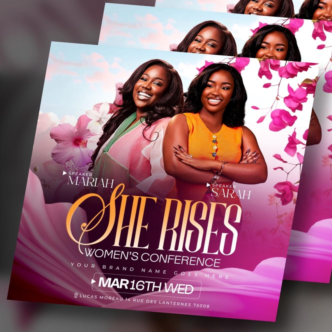 Women's Conference Flyer Church Template-womens Ministry Fellowship ...