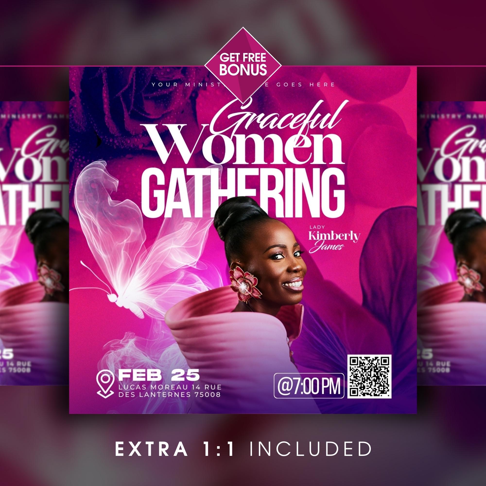 Women's Meeting Conference Flyer-church Template-women's Ministry ...