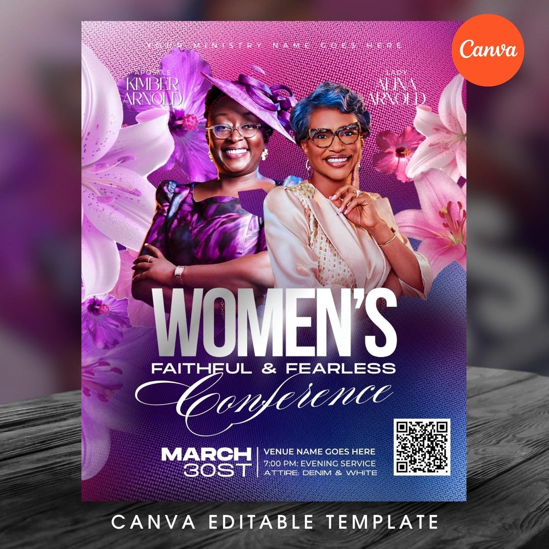 Women's Conference Flyer Church Template-womens Ministry Fellowship ...