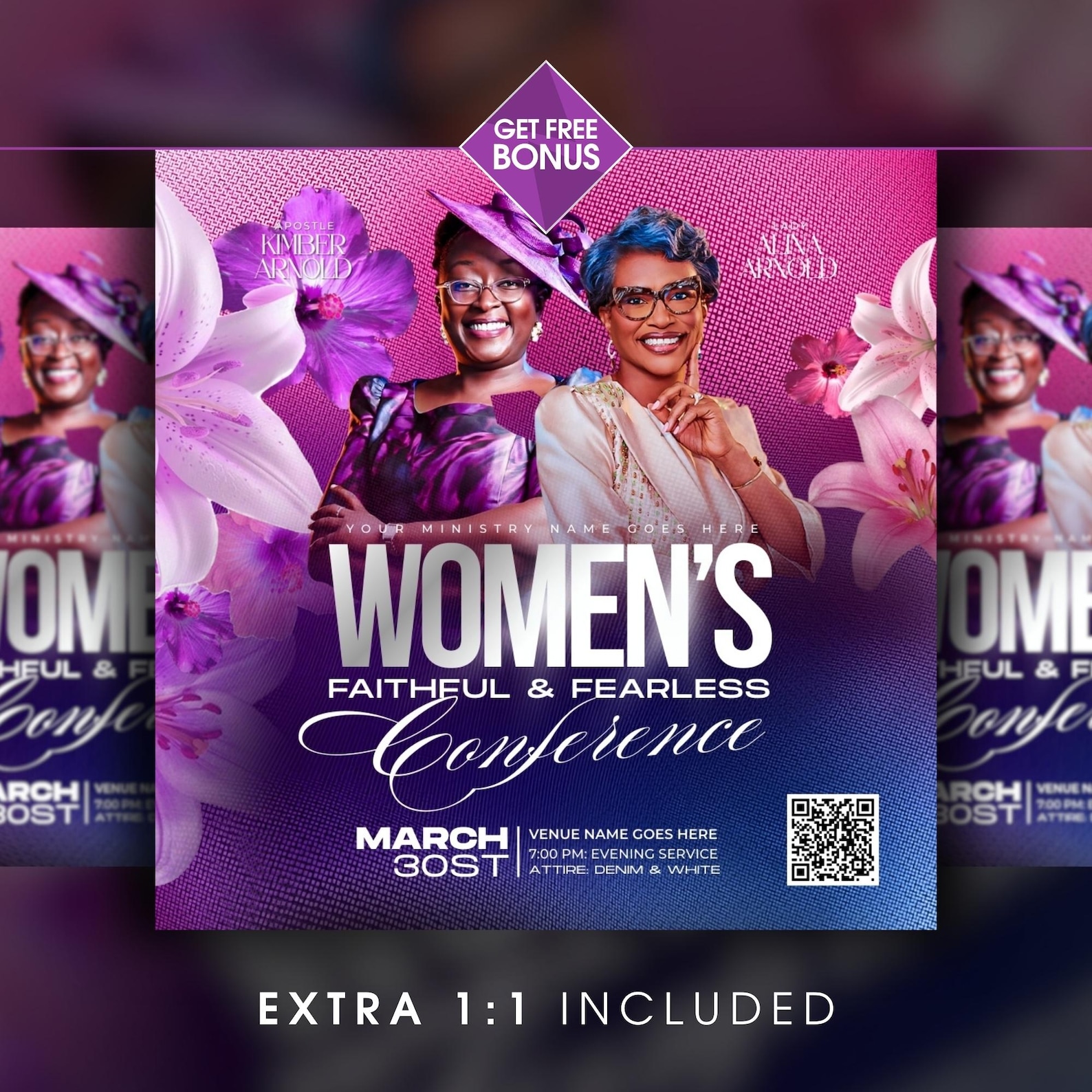Women's Conference Flyer Church Template-womens Ministry Fellowship ...