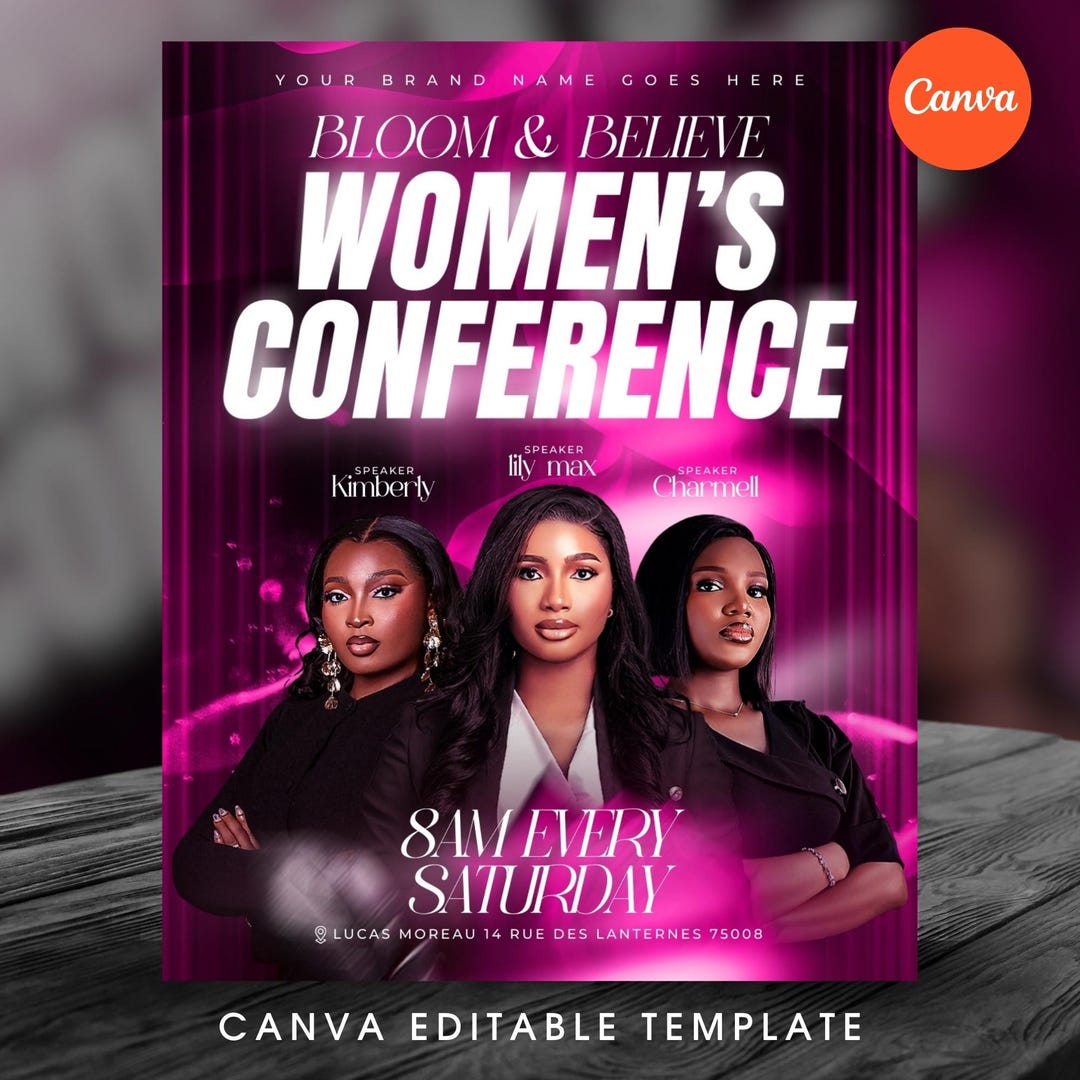 Women's Meeting Conference Flyer-church Template-women's Ministry ...