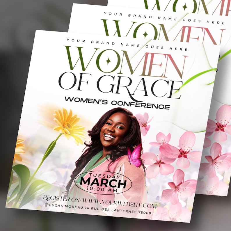 Women's Conference Flyer Church Template-womens Ministry Fellowship ...