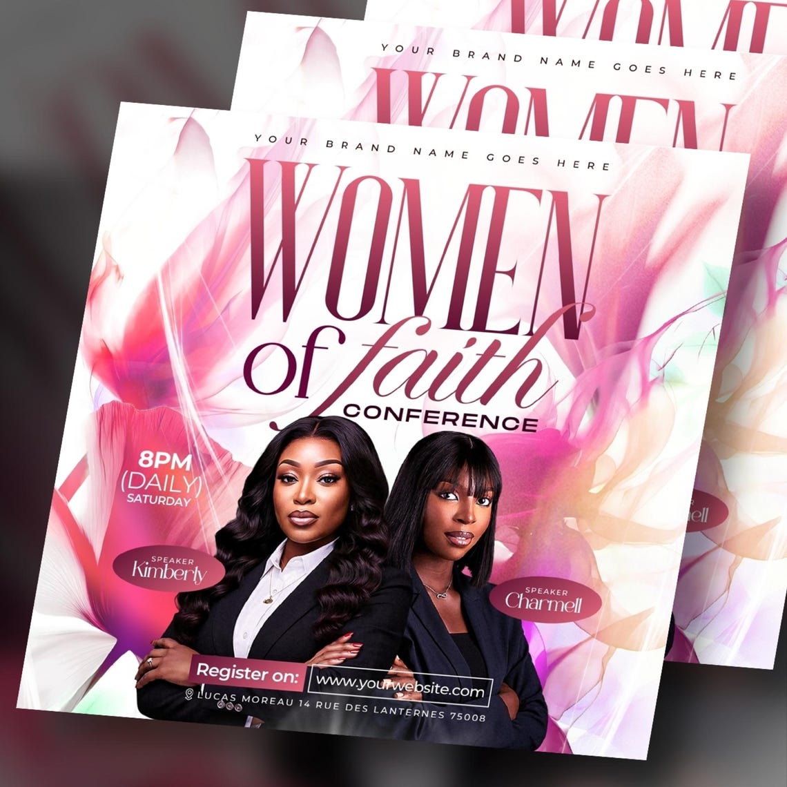 Women's Conference Flyer Church Template-womens Ministry Fellowship ...