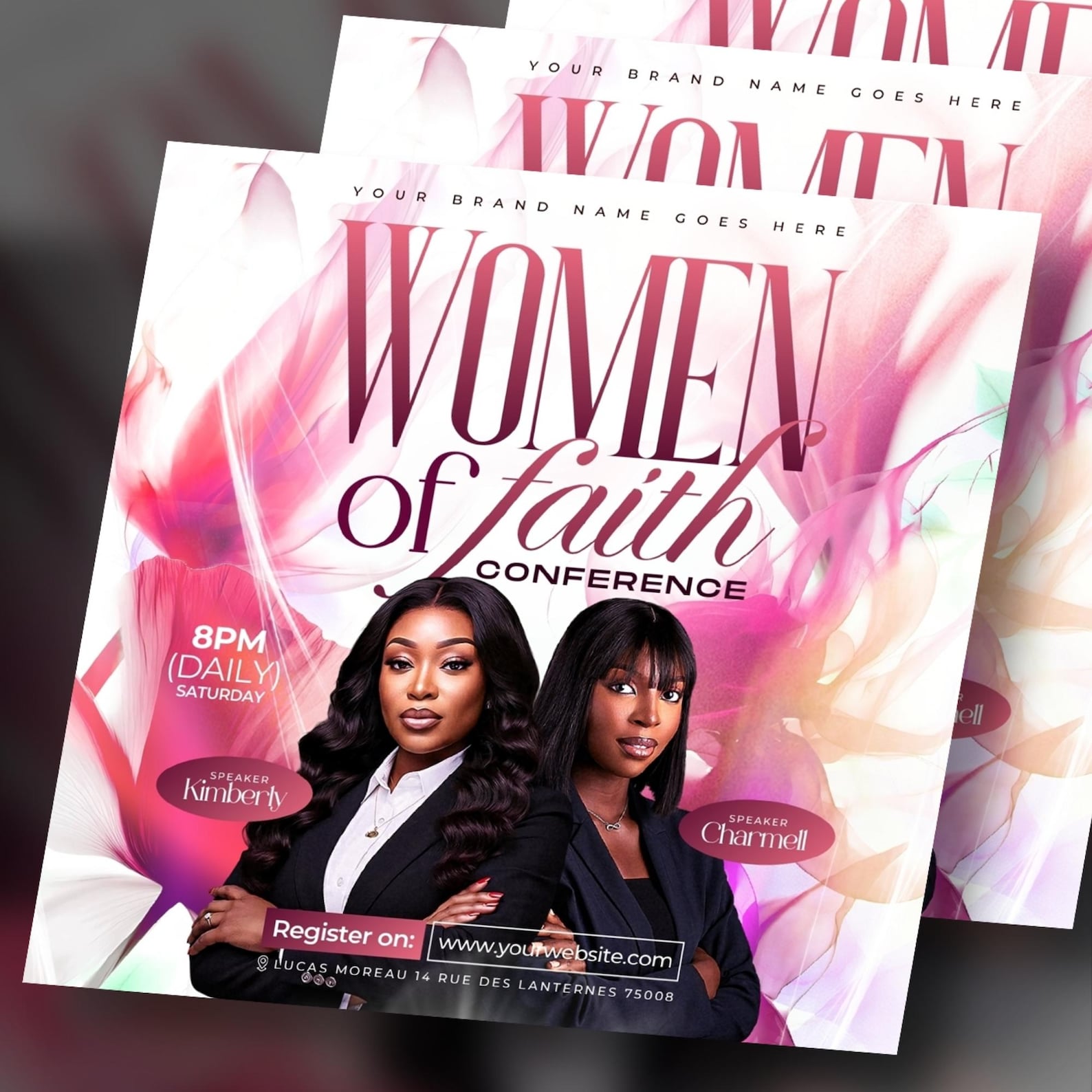Women's Conference Flyer Church Template-womens Ministry Fellowship ...