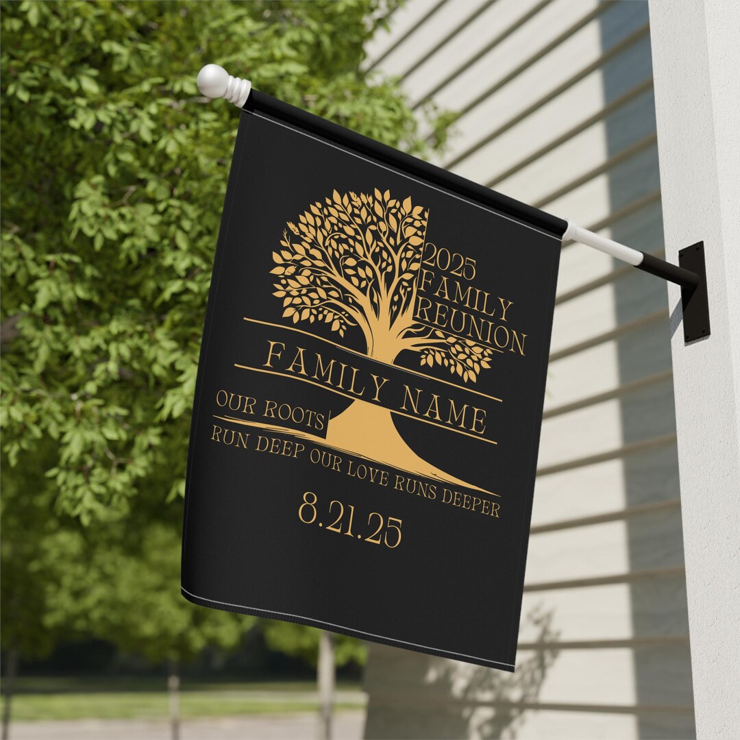 Custom Family Reunion Banner Custom Garden Decor Tree of Life Design ...