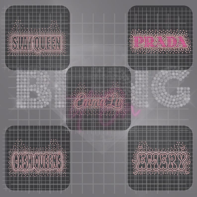 CUSTOM RHINESTONE SVG - Custom Name, Size, and Design - Etsy