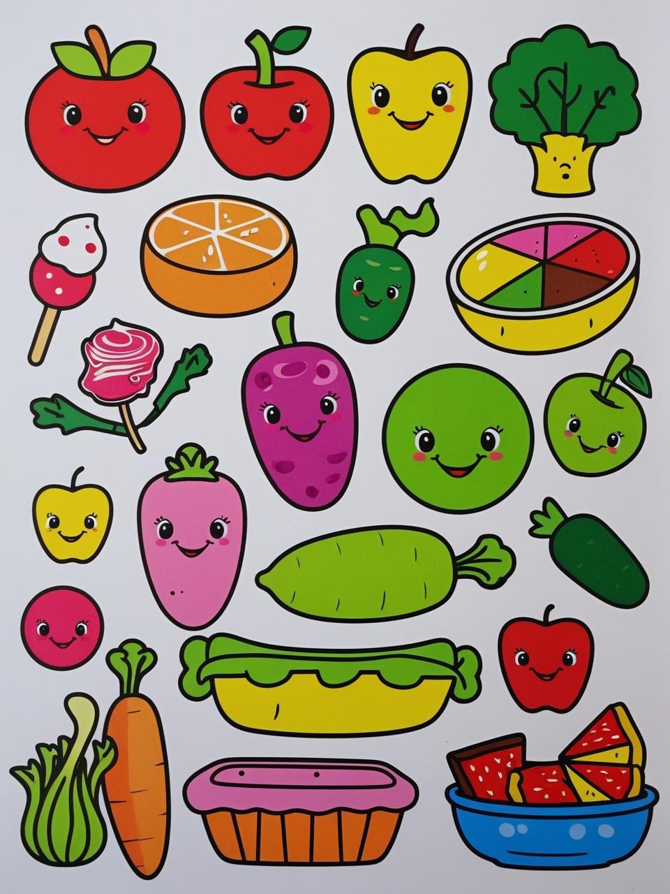 Food Coloring Pages for Kids – Fun Printable Activity With Fruits ...