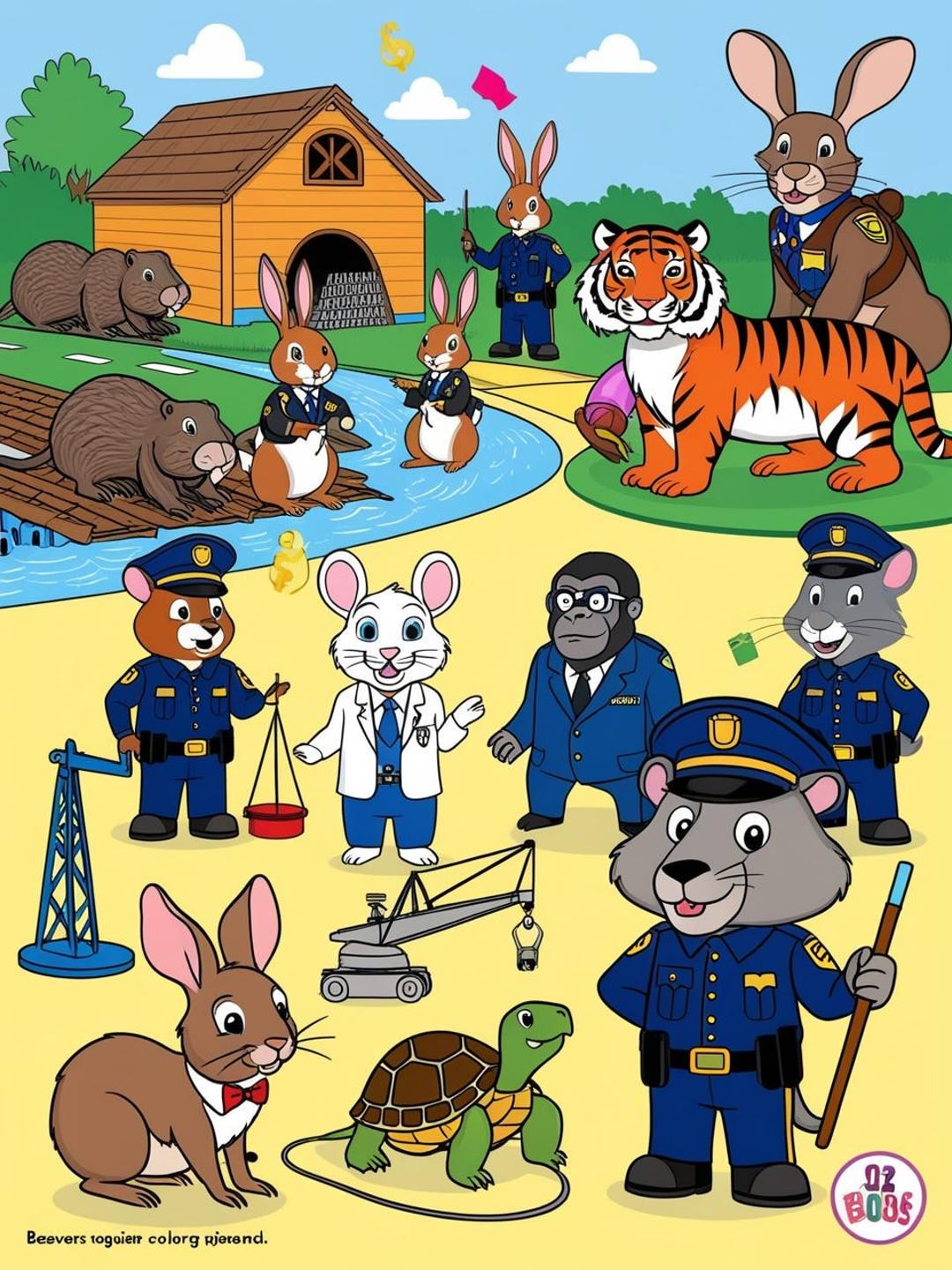 Animals and Their Jobs Coloring Pages – Fun Printable Activity for Kids ...