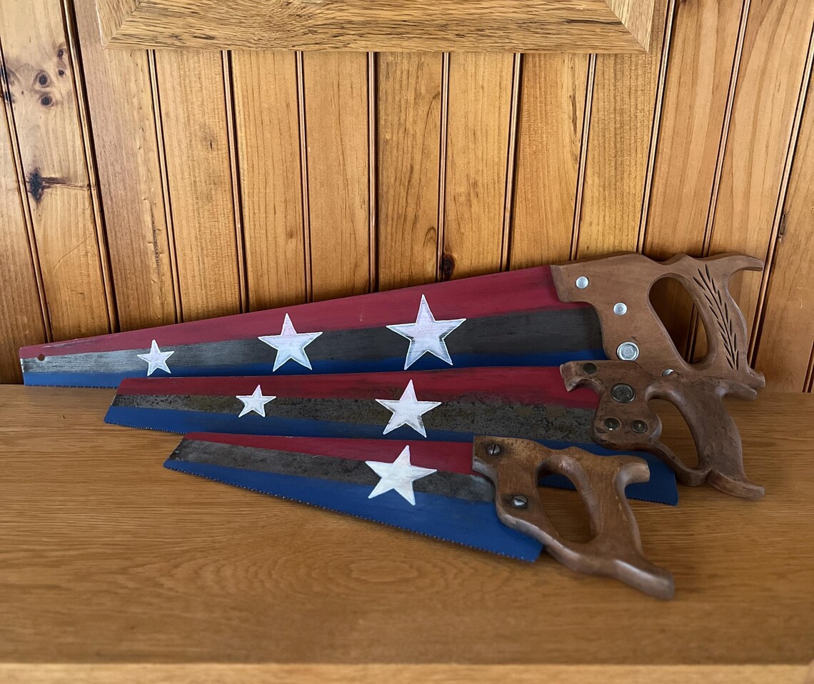 Patriotic Hand Painted Saws - Etsy
