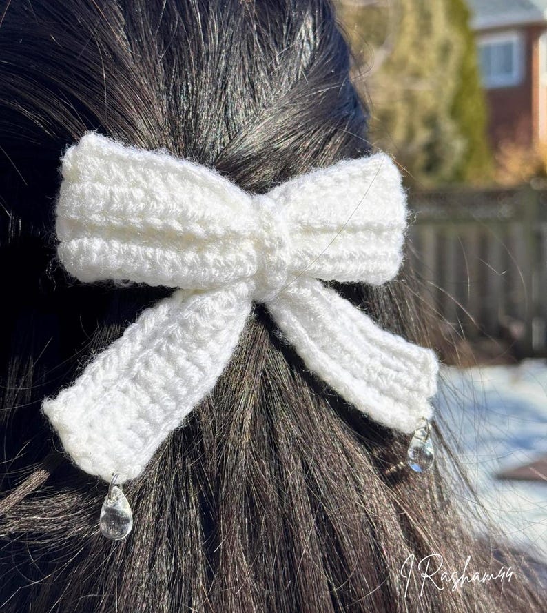 Handmade Crochet Bow Accessories - – Keychains, Hair Clips, Rubber ...
