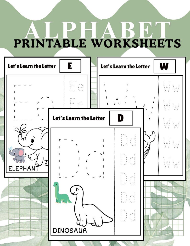 ABC Tracing & Coloring Pages | A to Z Printable Worksheets for Kids ...