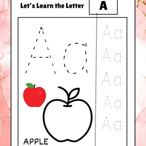A-Z Alphabet Tracing Pages | Preschool Coloring Worksheets (digital ...