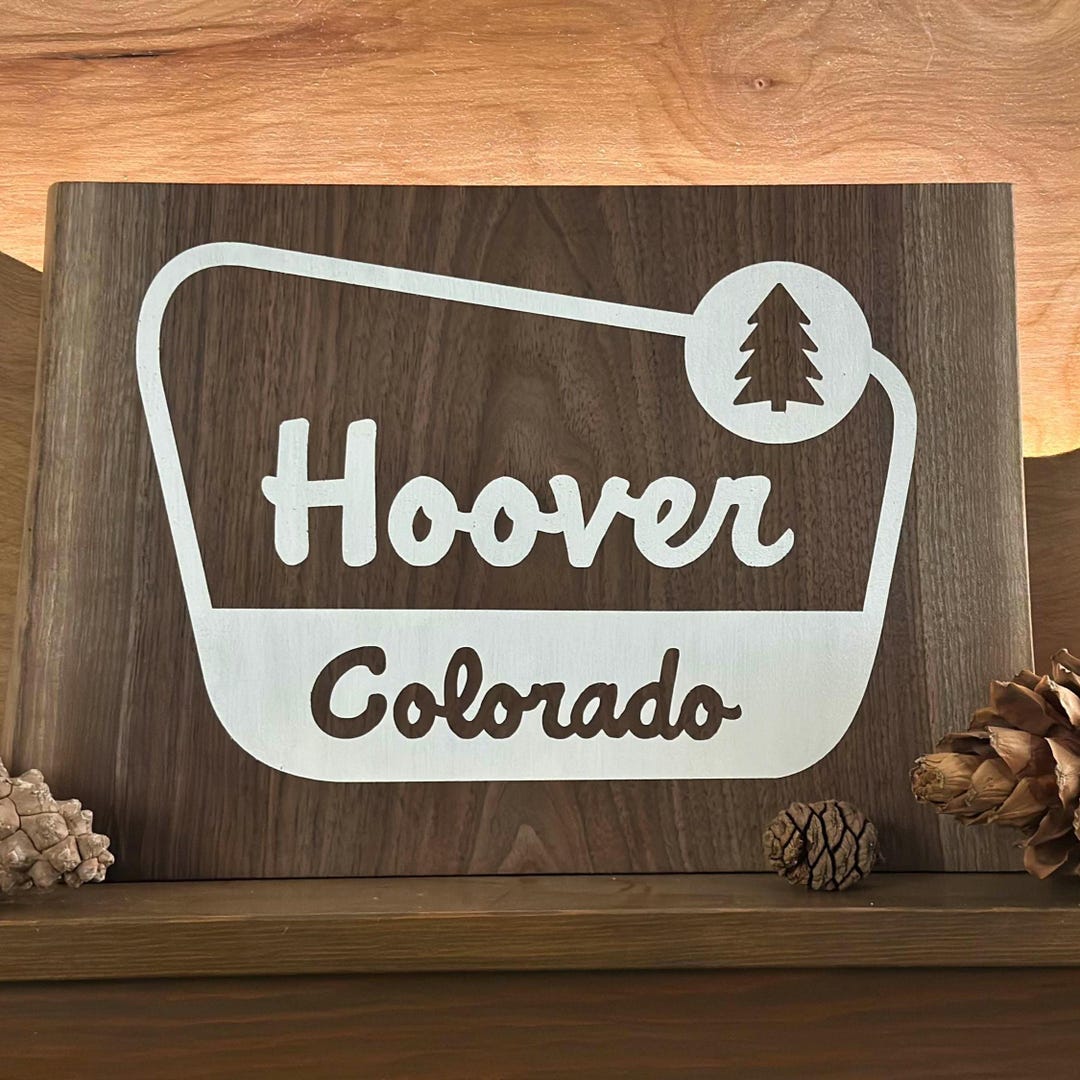 Custom Painted Live Edge Walnut Sign: Rustic Cabin Decor - Etsy