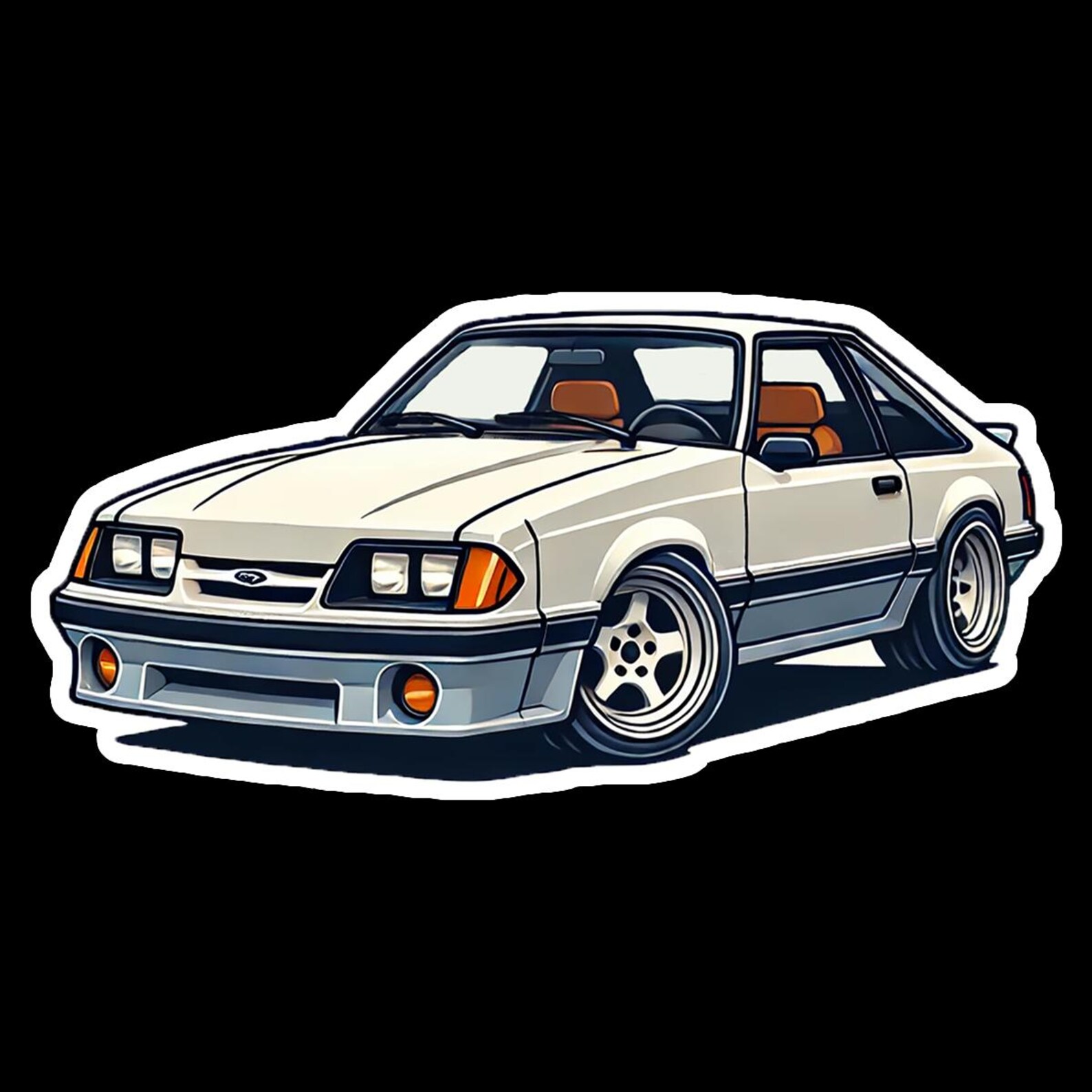 Foxbody Vinyl Sticker – Muscle Decal for Car Enthusiasts, Ford Mustang ...