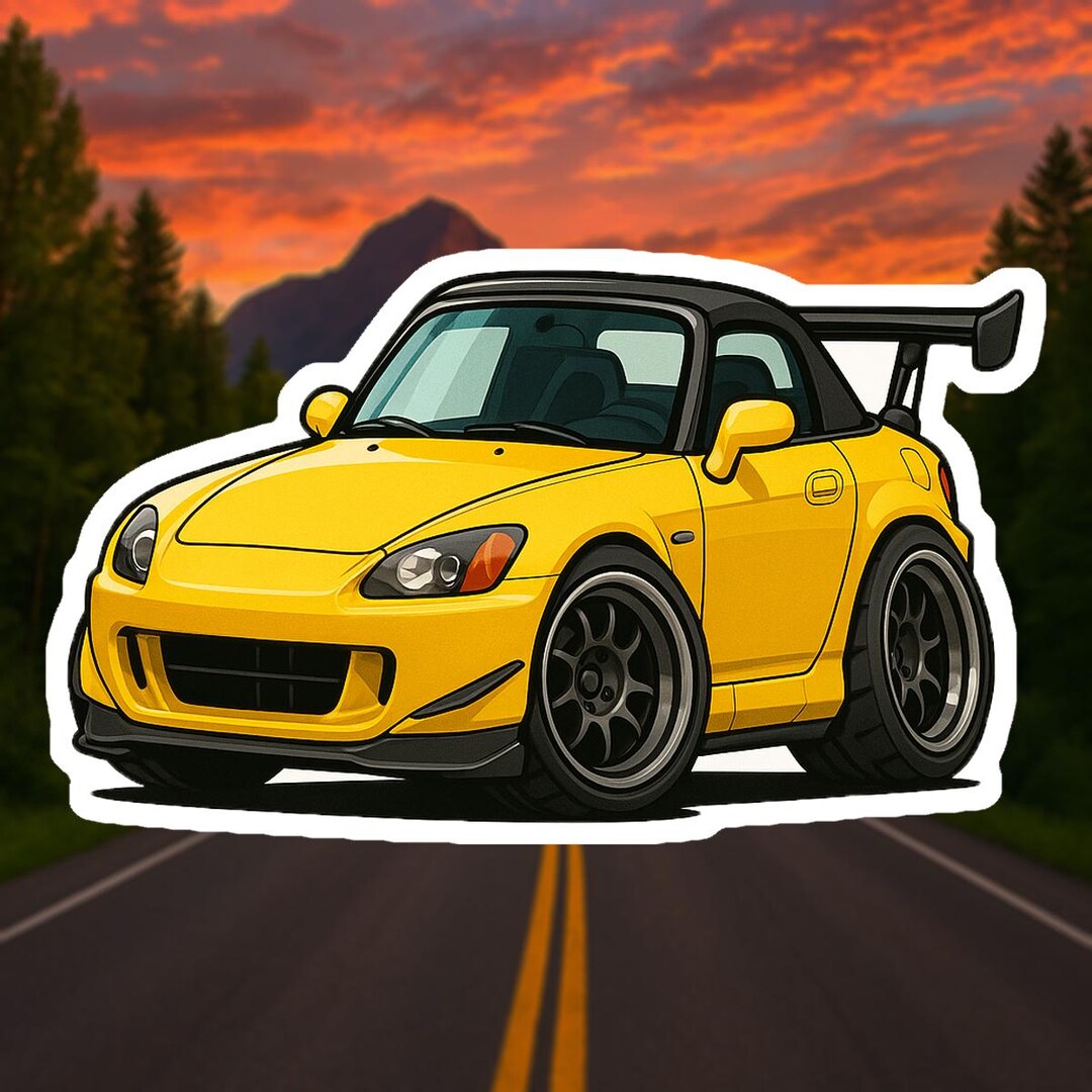 Honda S2000 S2K Sticker – JDM Roadster Cartoon Decal – VTEC Sports Car ...