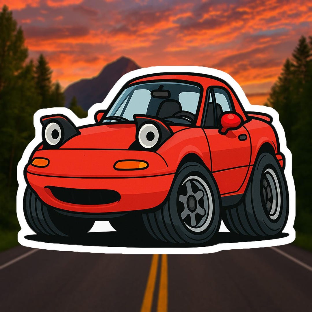 Mazda Miata NA Sticker JDM Roadster Decal Funny Cartoon Sticker for ...