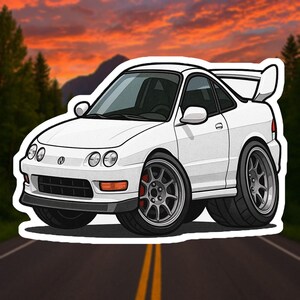 Acura Integra Type R Sticker JDM Car Decal Honda Integra Type R Cartoon ...