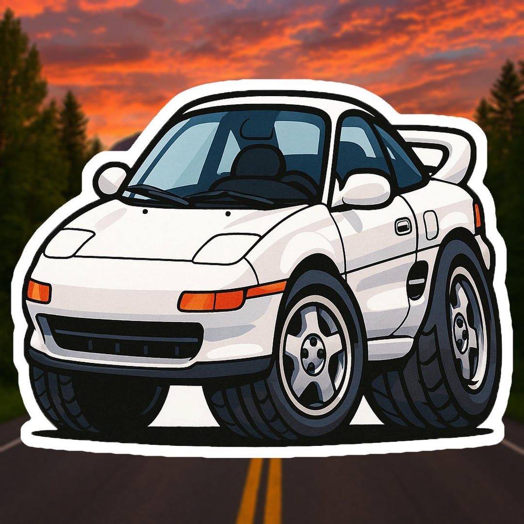Toyota MR2 Sticker JDM Mid-engine Car Decal Funny Cartoon Sticker for ...