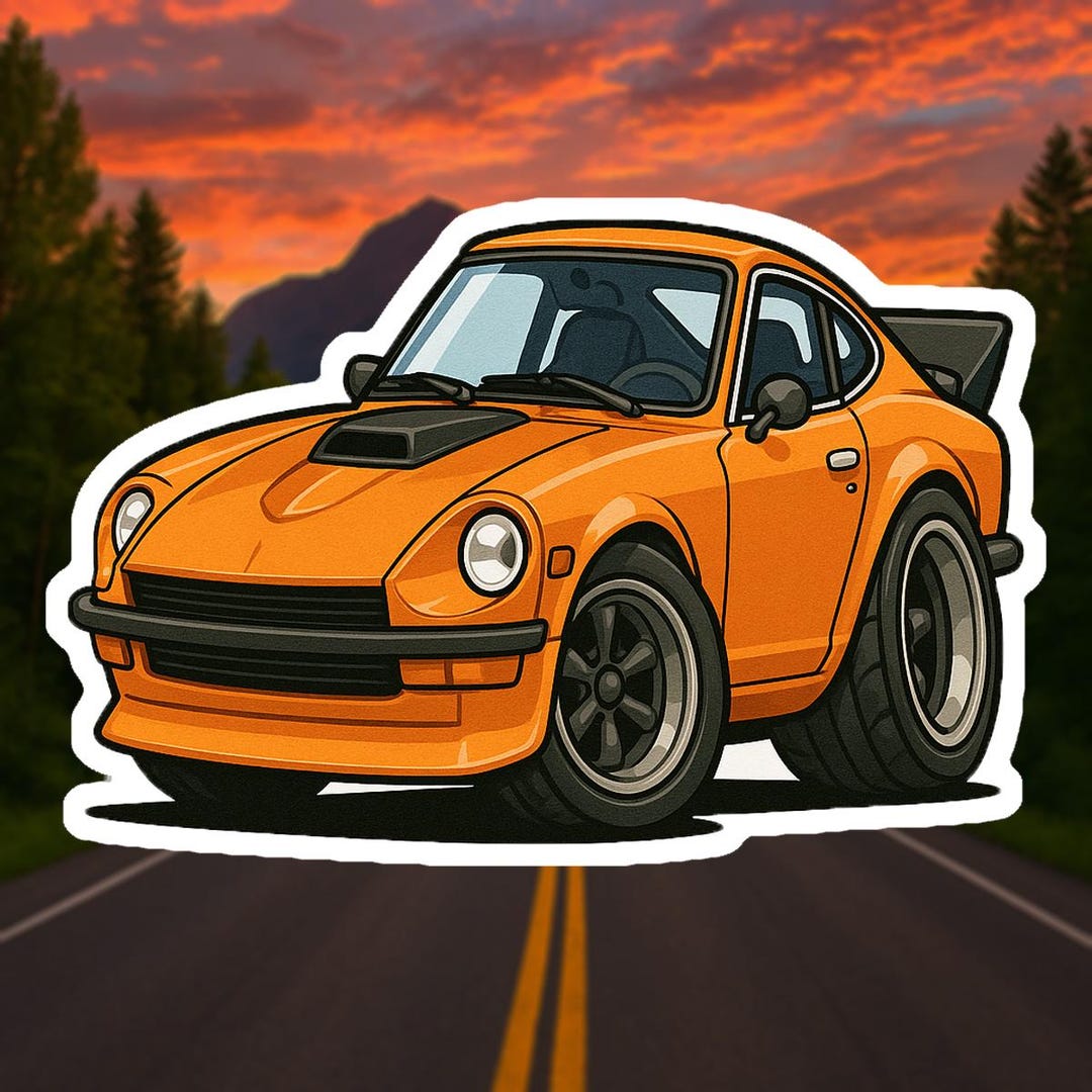 Datsun 240Z Sticker JDM Car Decal Funny Cartoon Sticker for Laptop Car ...