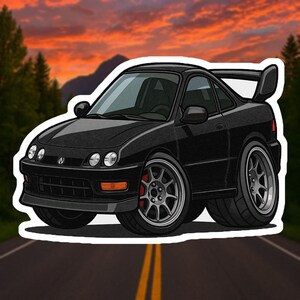 Acura Integra Type R Sticker JDM Car Decal Honda Integra Type R Cartoon ...