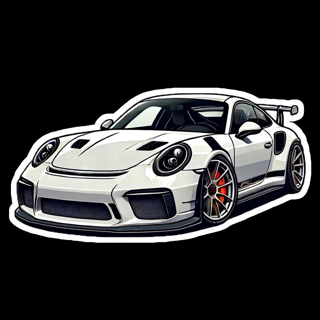 GT3 RS Vinyl Sticker – Supercar Decal for Car Enthusiasts, Porsche GT3 ...
