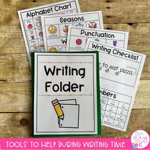 Writing Folder | Writing Office Folder Kindergarten 1st 2nd & 3rd Grade ...