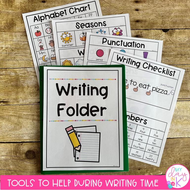 Writing Folder | Writing Office Folder Kindergarten 1st 2nd & 3rd Grade ...